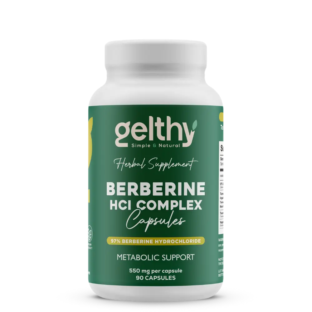 Berberine HCI Complex w/Turmeric & Tecoma 550mg 97% Berberine Hydrochloride – Gelthy
